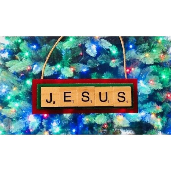 Sportz Joker | Holiday | Jesus Christmas Ornament Scrabble Tiles ...